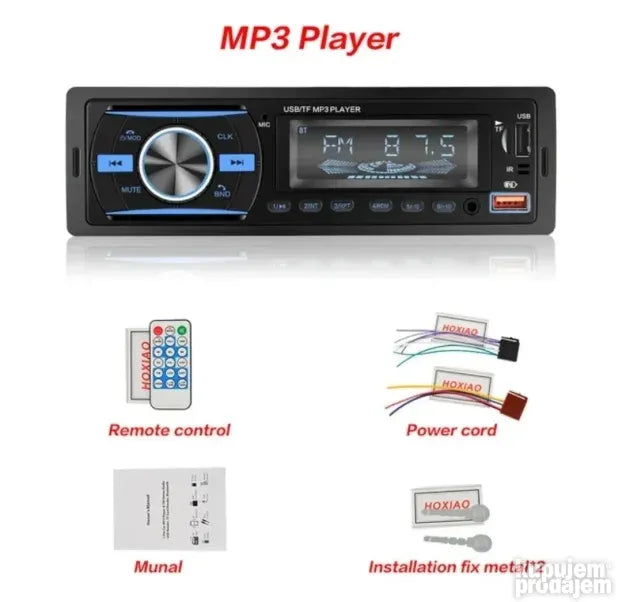 Radio za kola mp3, usb, aux Blutut EURO dzek 2 usb – Malina Shop RS